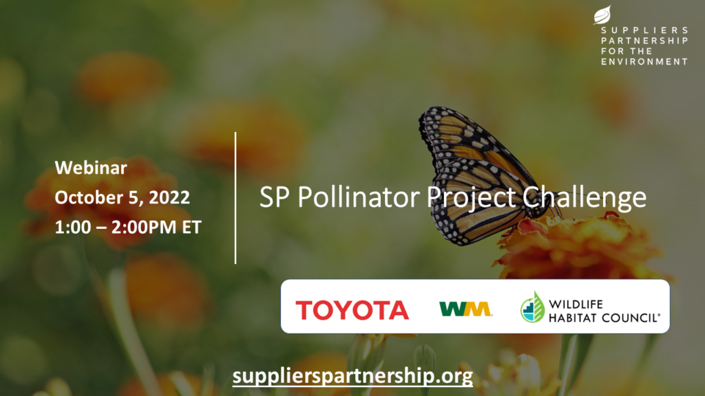Webinar: SP Pollinator Project Challenge - Suppliers Partnership for ...