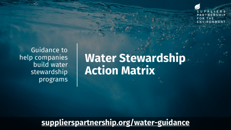 Guidance: Water Stewardship Strategy Framework - Suppliers Partnership ...