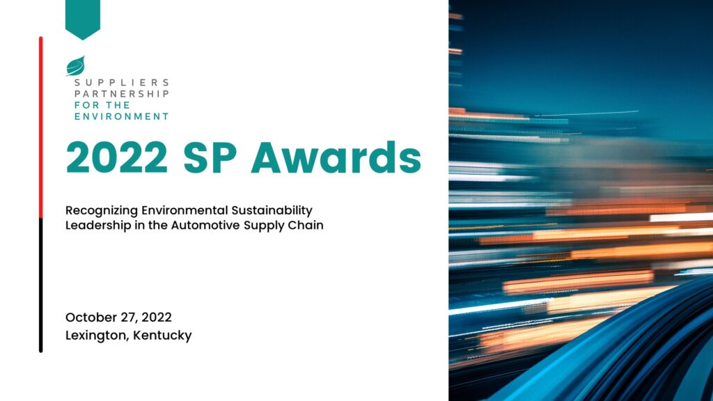 Suppliers Partnership for the Environment (SP) Announces 2024 Environmental Sustainability Award ...